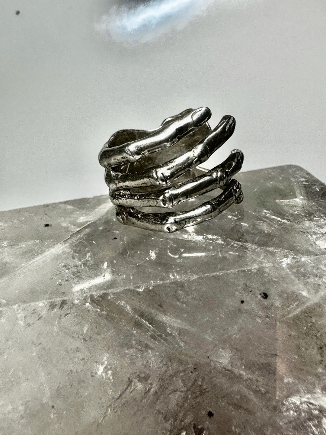 Hand Ring Fingers Wrap Around Size 5.50 Sterling Silver Women - Etsy