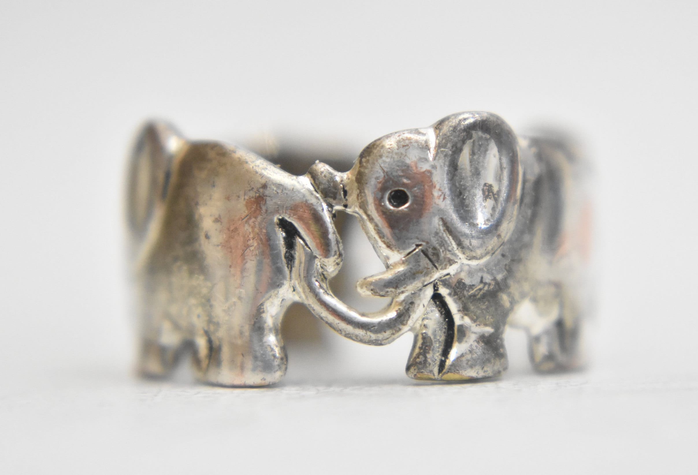 Elephant & Baby Elephant Calf Ring Women Thumb Ring or Thumb | Etsy