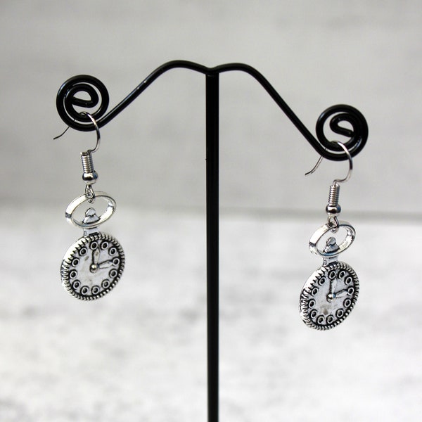Clock Earrings - Etsy