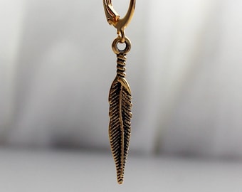 Feather Earrings Men | Etsy