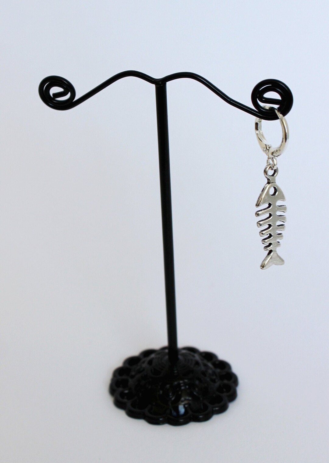 Men's Dangle ONE Earring. Fish Bone Earring. Fish Skeleton. Gift for ...