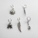 Men's Dangle ONE Earring. Five Options for Choose. Men Earrings. Gift ...