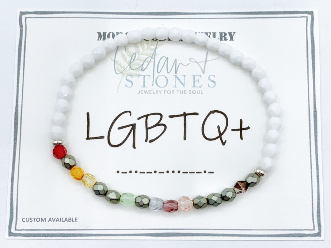 LGBTQ+ - Morse Code Bracelet - Etsy