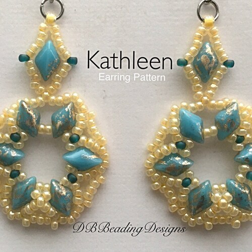 Dakota Beaded Earrings Pattern Dbbeadingdesigns PDF Beading | Etsy