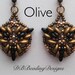 Olive Beaded Earrings Pattern - Etsy