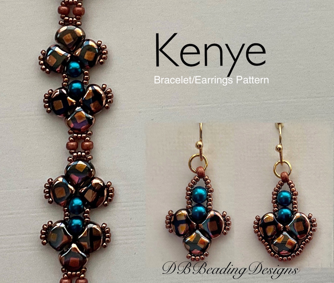 Kenye Beaded Bracelet/earring Pattern, Dbbeadingdesigns, Instant PDF ...