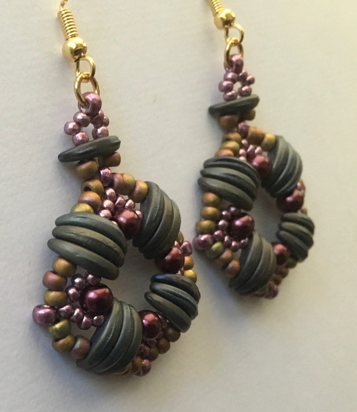 Paisley Beaded Earrings Pattern PDF Earring Tutorial - Etsy