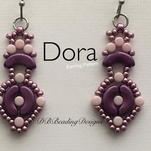 Coralee Beaded Earrings Pattern Instant PDF Beading Pattern - Etsy
