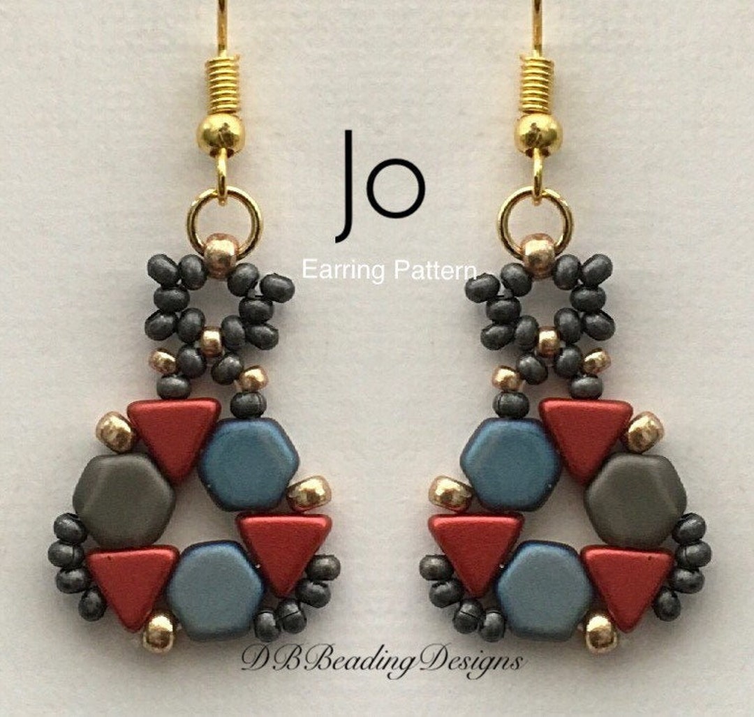 Jo Beaded Earrings Pattern, Dbbeadingdesigns, PDF, Beading Tutorial ...