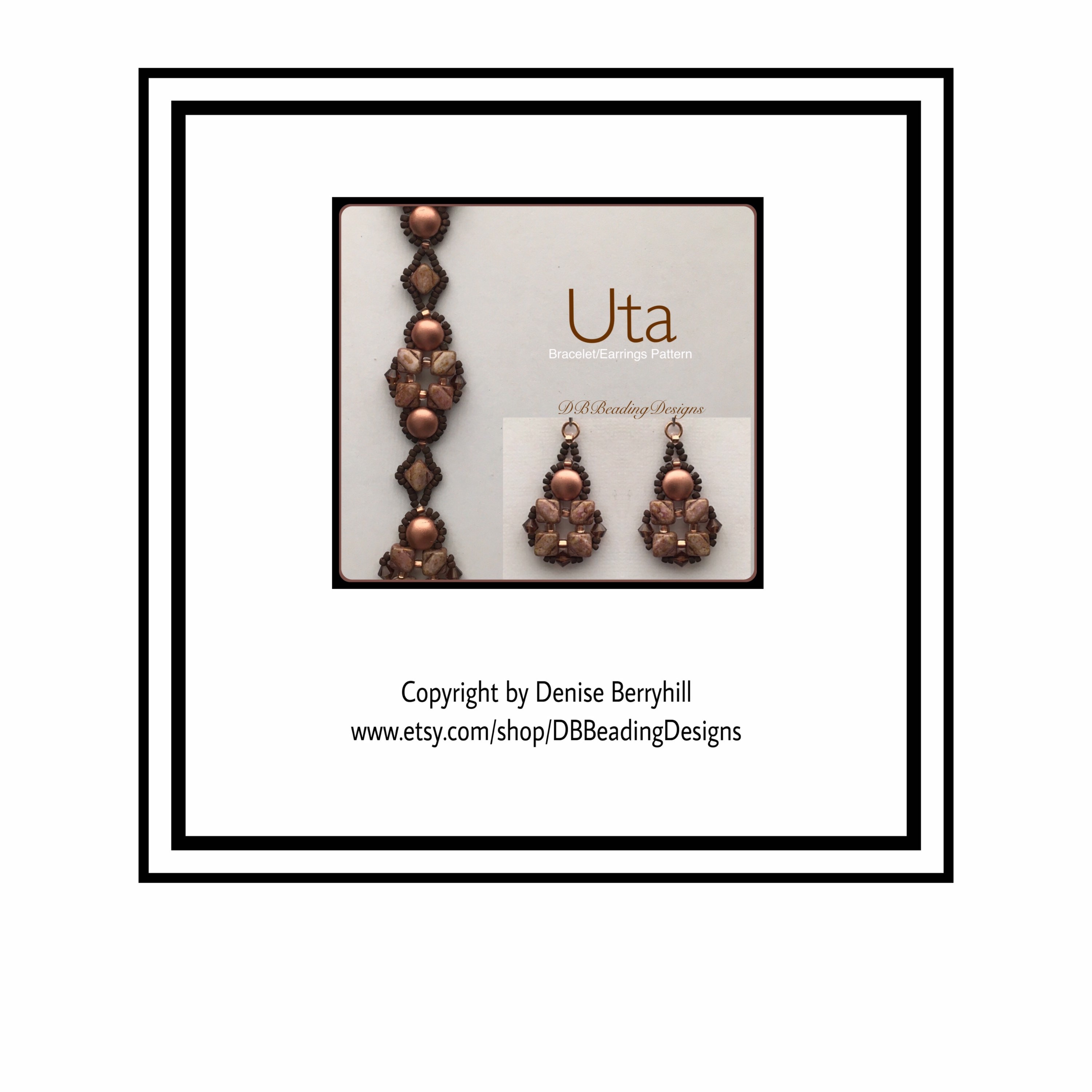 Uta Beaded Bracelet/earrings Pattern Dbbeadingdesigns PDF - Etsy