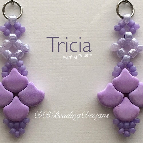 Tricia Beaded Earring Pattern Instant PDF Dbbeadingdesigns - Etsy