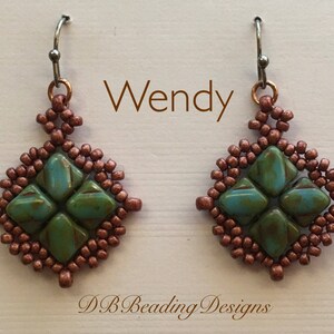 Wendy Earrings Pattern, PDF, Beading Tutorial, Dbbeadingdesigns, Easy ...
