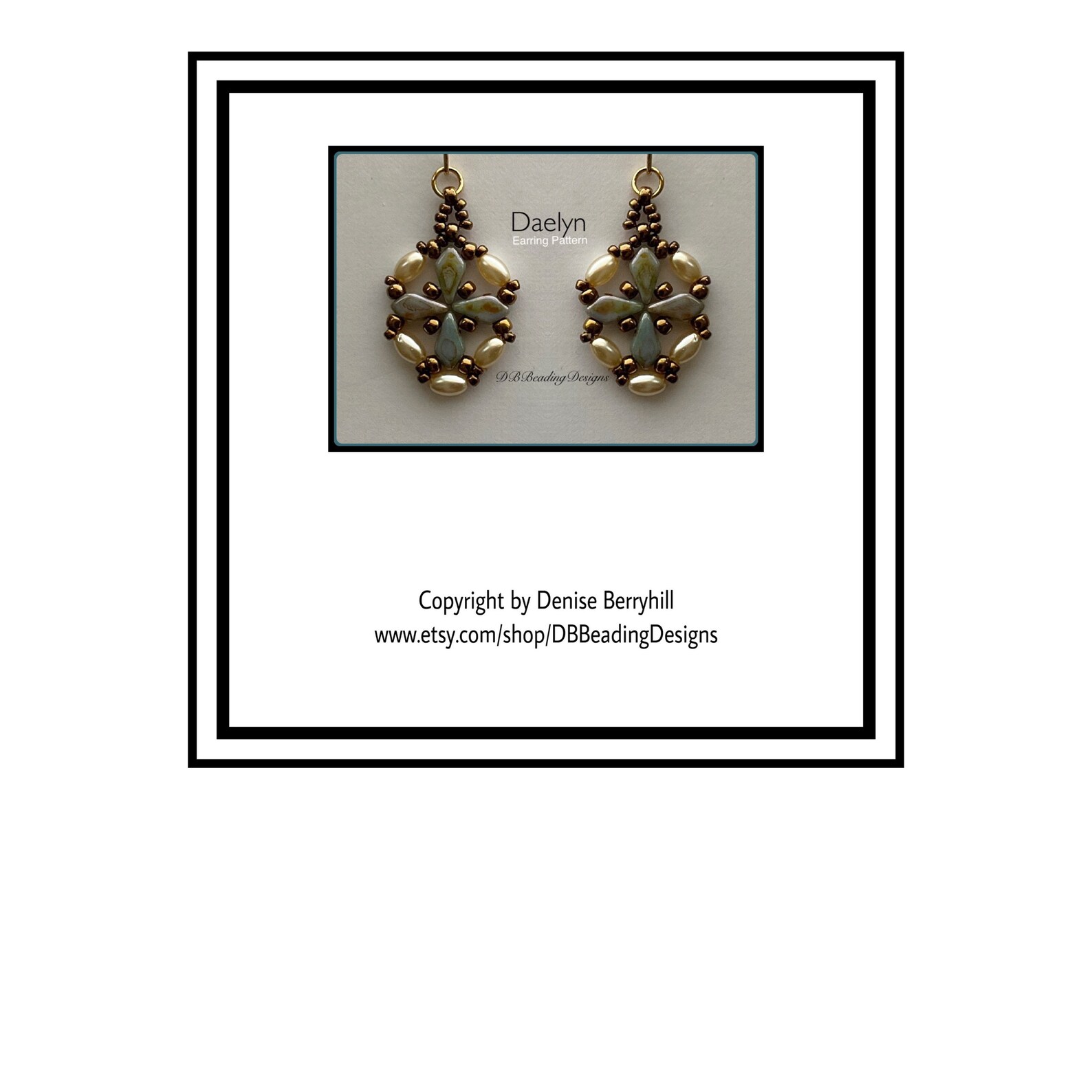 Daelyn Beaded Earrings Pattern, Dbbeadingdesigns, Instant PDF, Beading ...