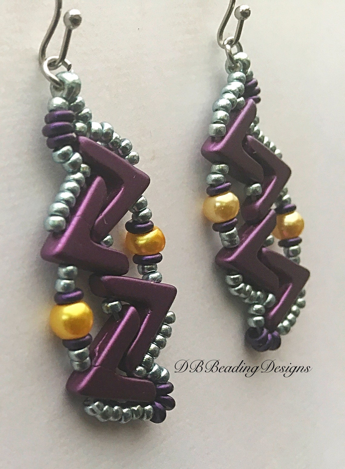 Ava Beaded Earrings Pattern Dbbeadingdesigns PDF Beading | Etsy