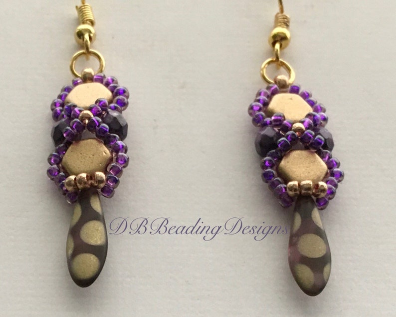 Desiree Beaded Earrings Pattern Dbbeadingdesigns PDF - Etsy