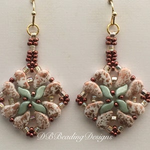 Bryce Beaded Earrings Pattern, Dbbeadingdesigns, PDF, Beading Tutorial ...