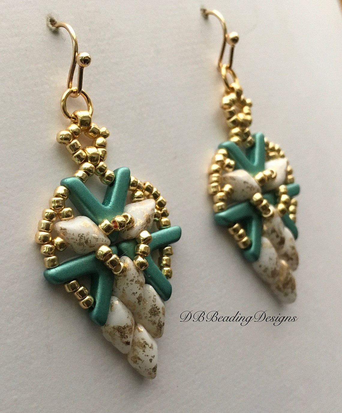 Dakota Beaded Earrings Pattern Dbbeadingdesigns PDF Beading - Etsy