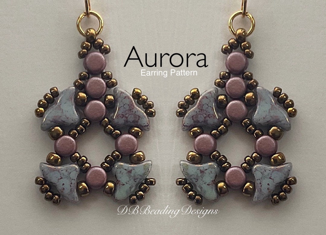 Aurora Beaded Earrings Pattern, Dbbeadingdesigns, Instant PDF, Beading ...