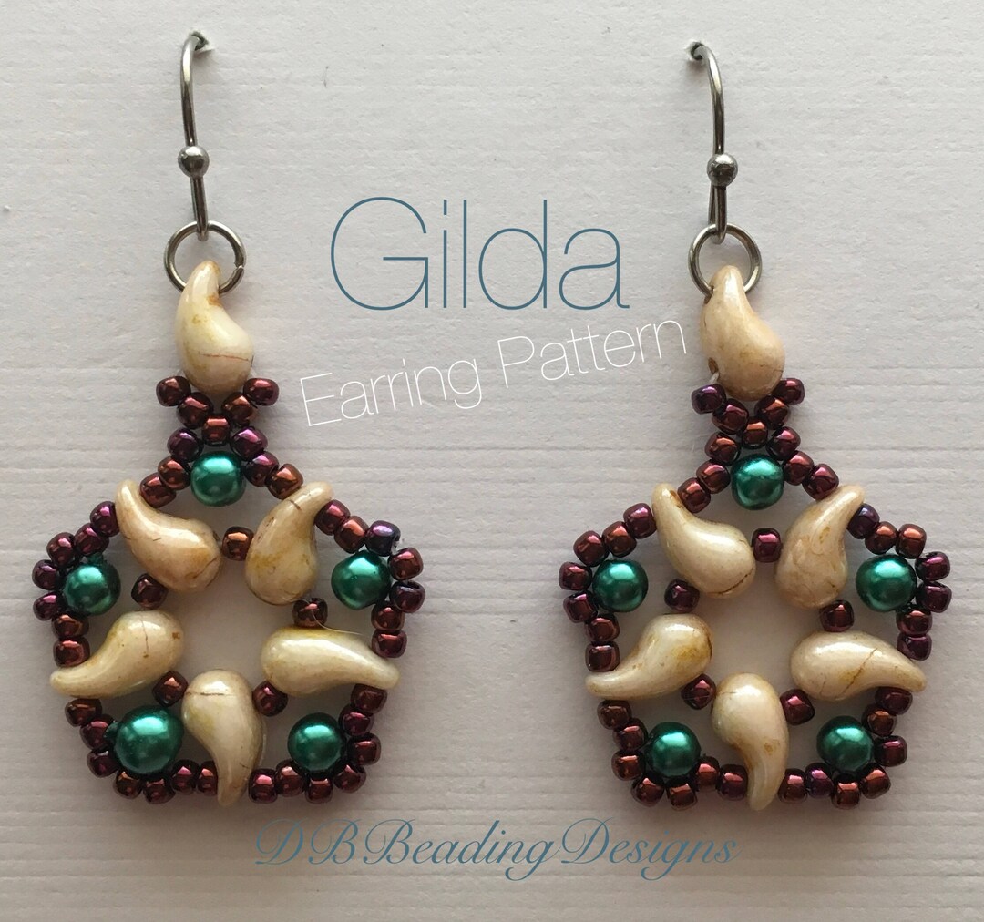 Gilda Beaded Earrings Pattern - Etsy