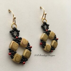 Reese Beaded Earrings Patterns, Dbbeadingdesigns, Pdf, Beading Tutorial ...