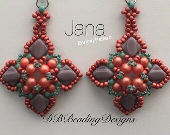 Dakota Beaded Earrings Pattern, Dbbeadingdesigns, PDF, Beading Tutorial ...