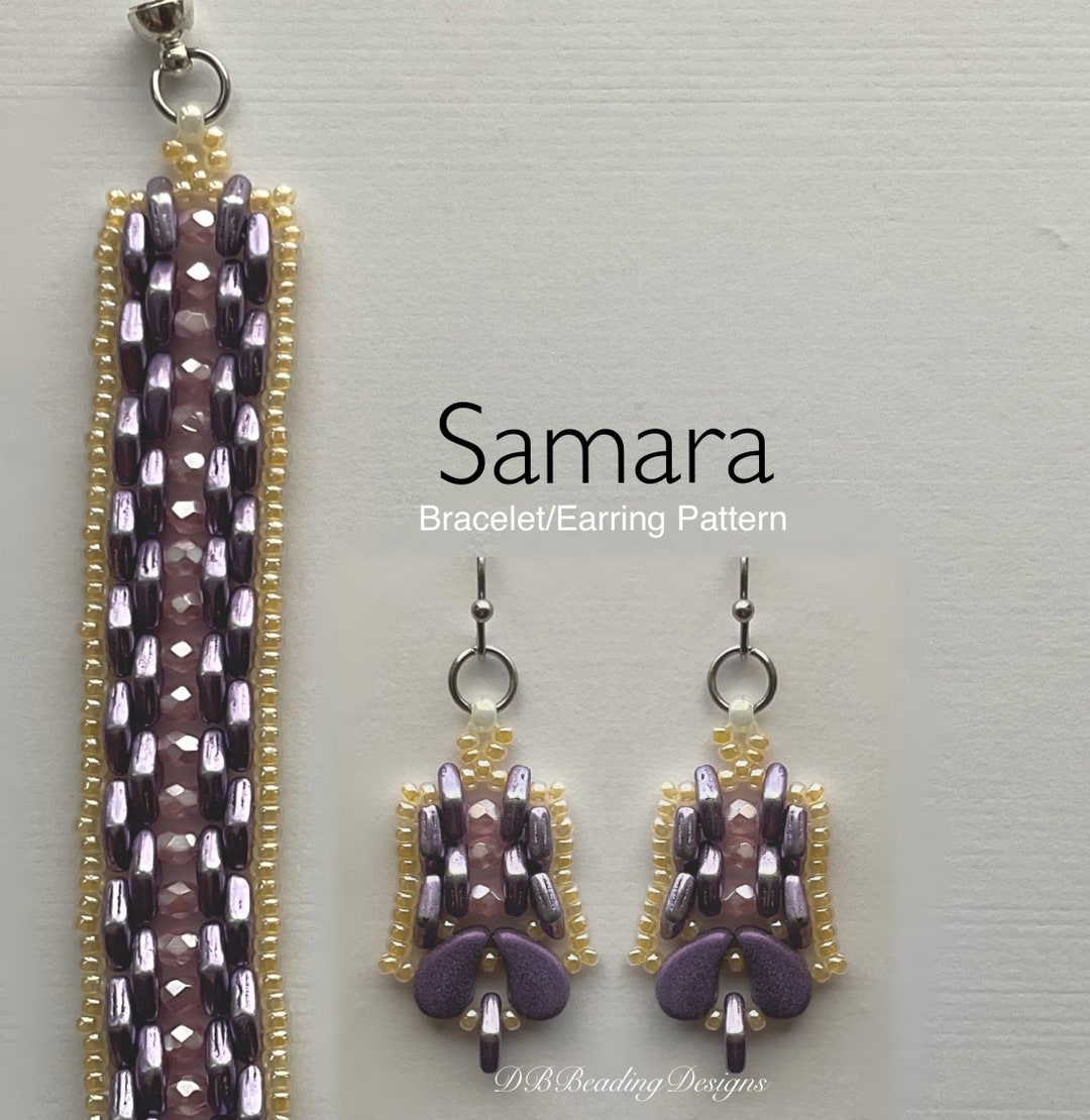 Samara Beaded Bracelet/earrings Pattern, Dbbeadingdesigns, Instant PDF ...