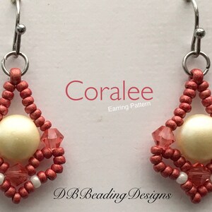 Coralee Beaded Earrings Pattern, Instant PDF, Beading Pattern Tutorial ...