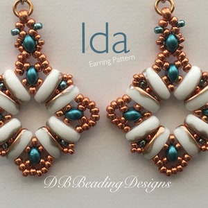 Ida Beaded Earrings Pattern, PDF, Beaded Pattern - Etsy
