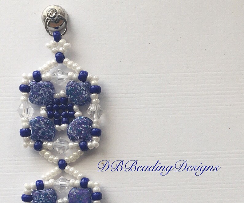 Crystal Beaded Bracelet and Earring Pattern, PDF, Beading Tutorial ...