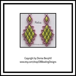 Reba Beaded Earrings Pattern, PDF, Bead Pattern Tutorial ...