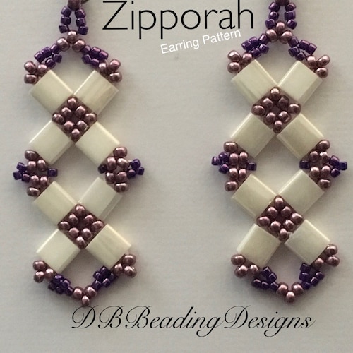 Zipporah Beaded Earrings Pattern PDF Beading Tutorial - Etsy