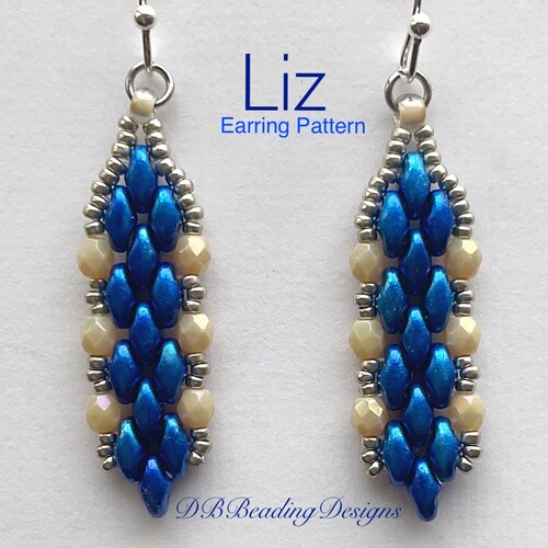 Simple Duo Earring Tutorial Beading Pattern - Etsy