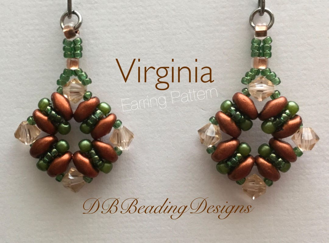 Virginia Beaded Earrings Pattern - Etsy