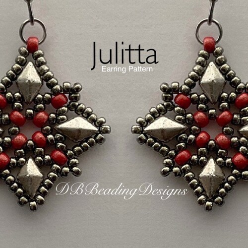 Coralee Beaded Earrings Pattern Instant PDF Beading Pattern - Etsy