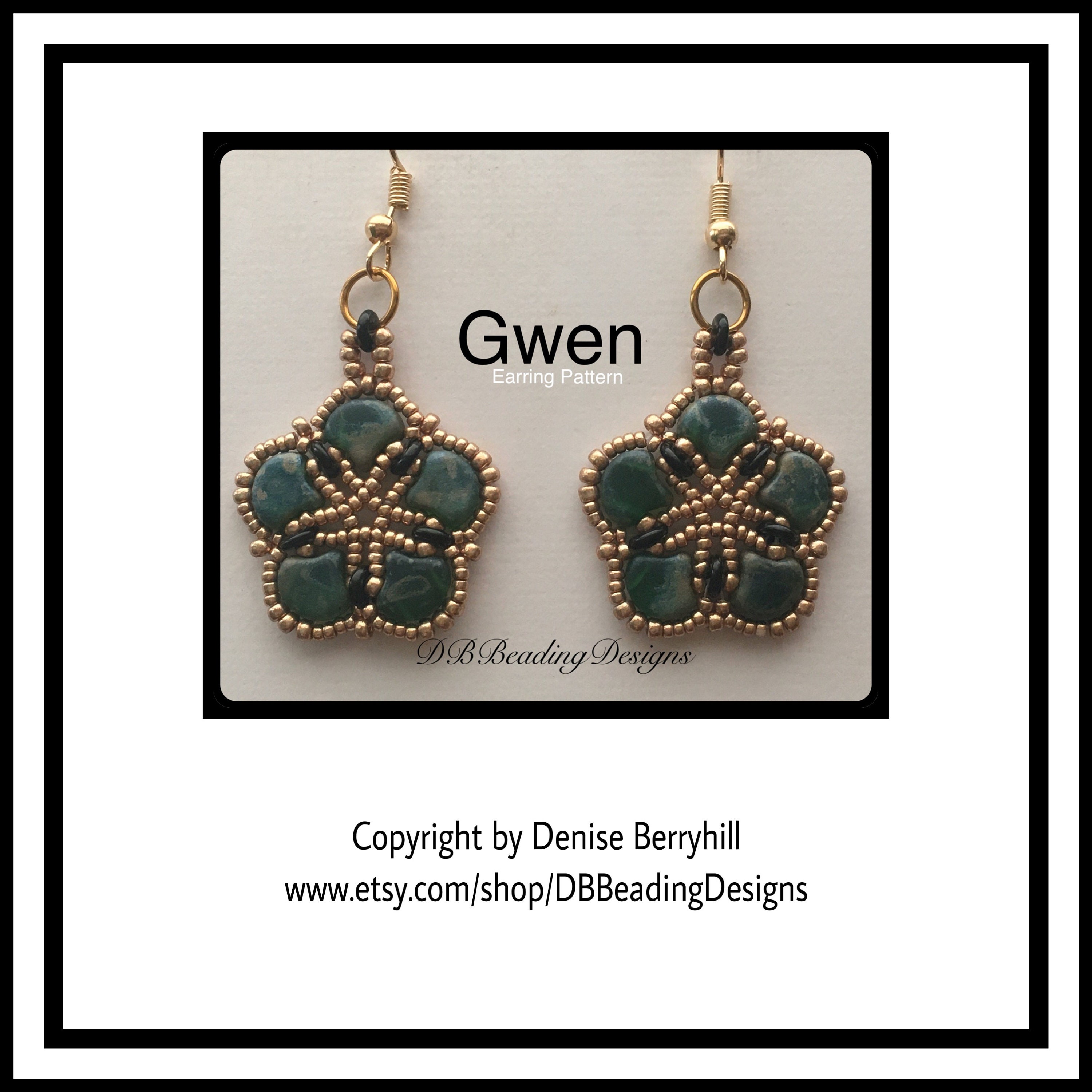 Gwen Beaded Earrings Pattern Instant PDF Beading Tutorial - Etsy