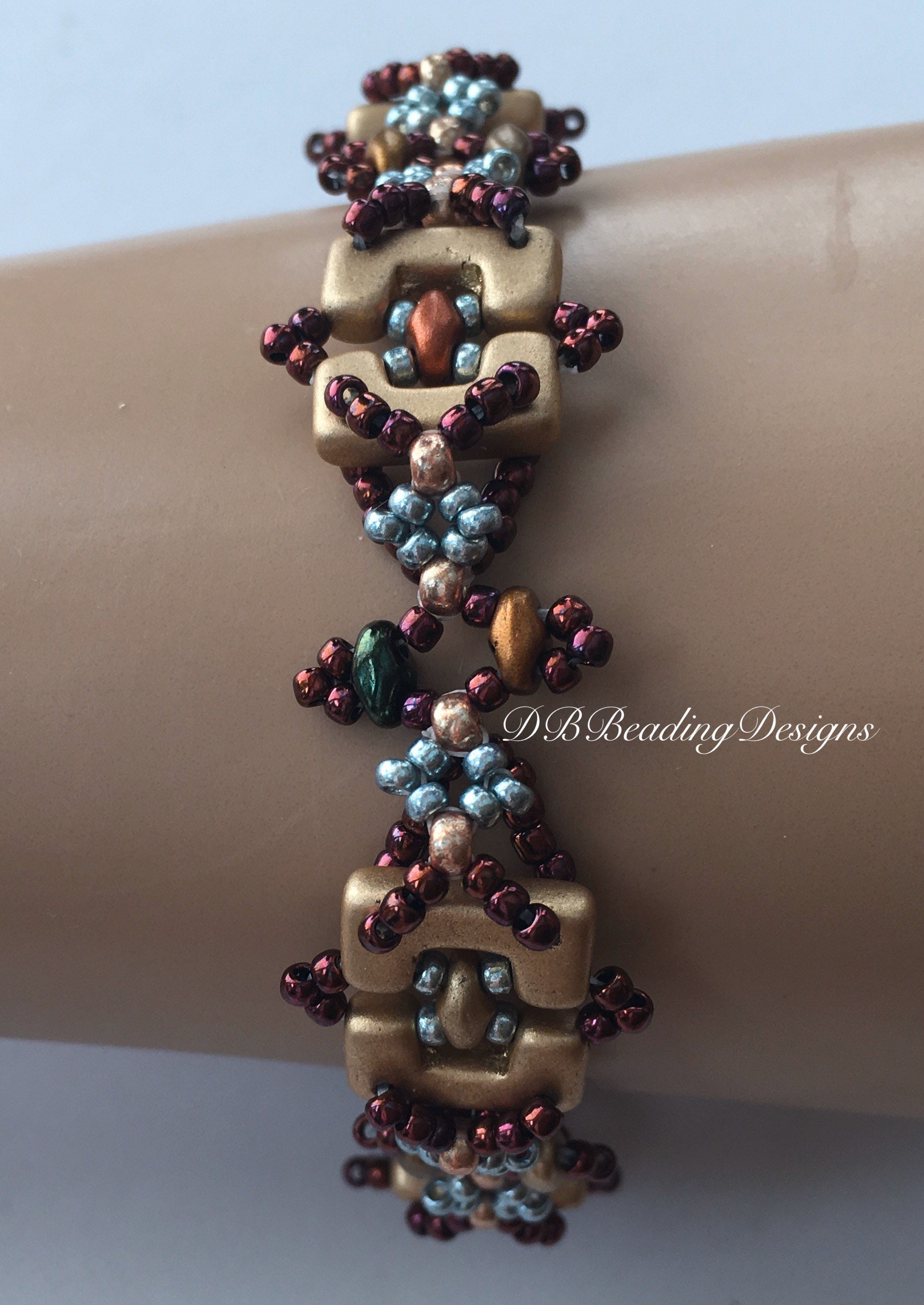 Endora Beaded Bracelet and Earrings Pattern, PDF, Beading Tutorial ...