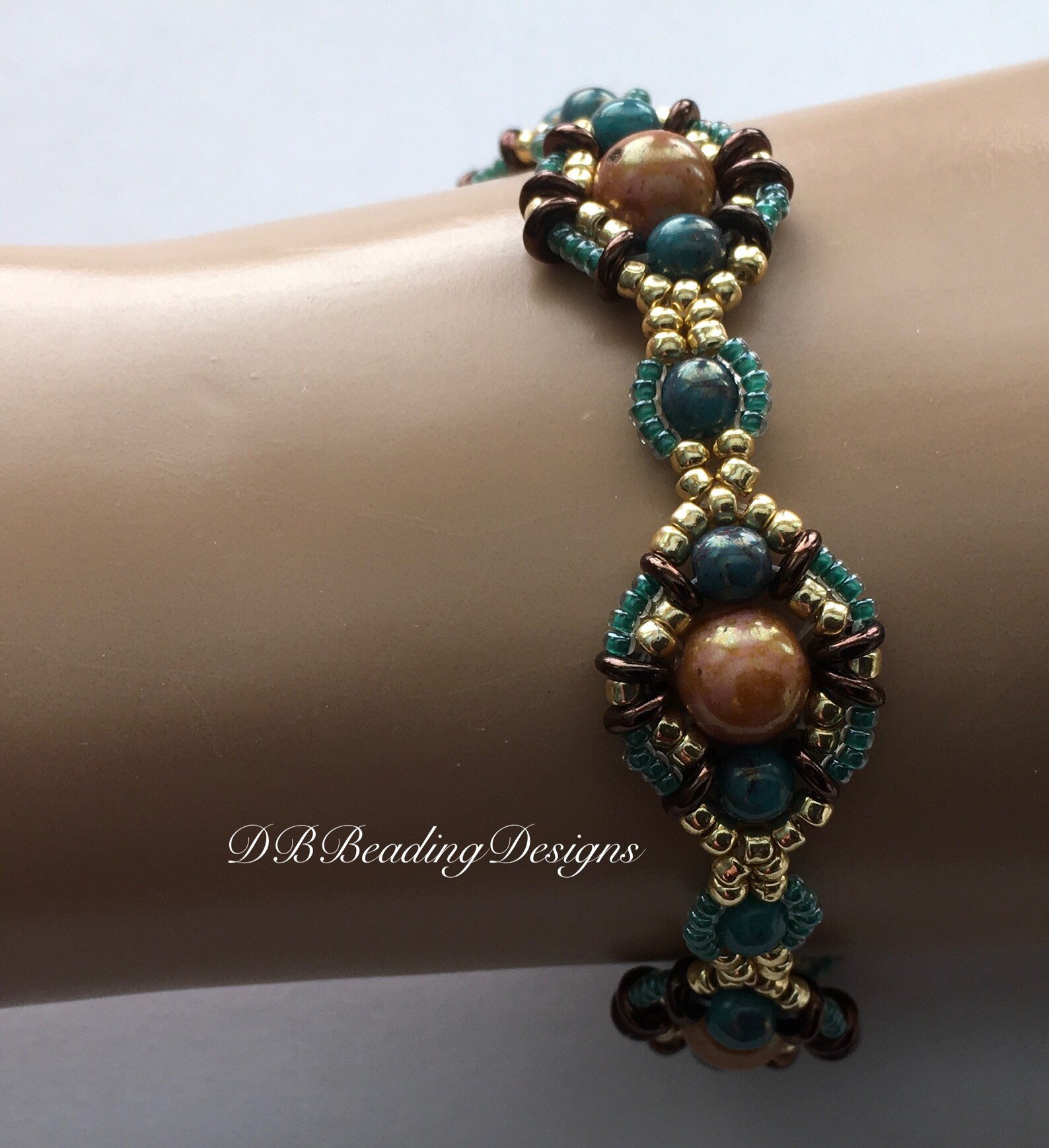 Thalia Beaded Earrings and Bracelet Pattern, Dbbeadingdesigns, PDF, Beading Tutorial, Easy ...