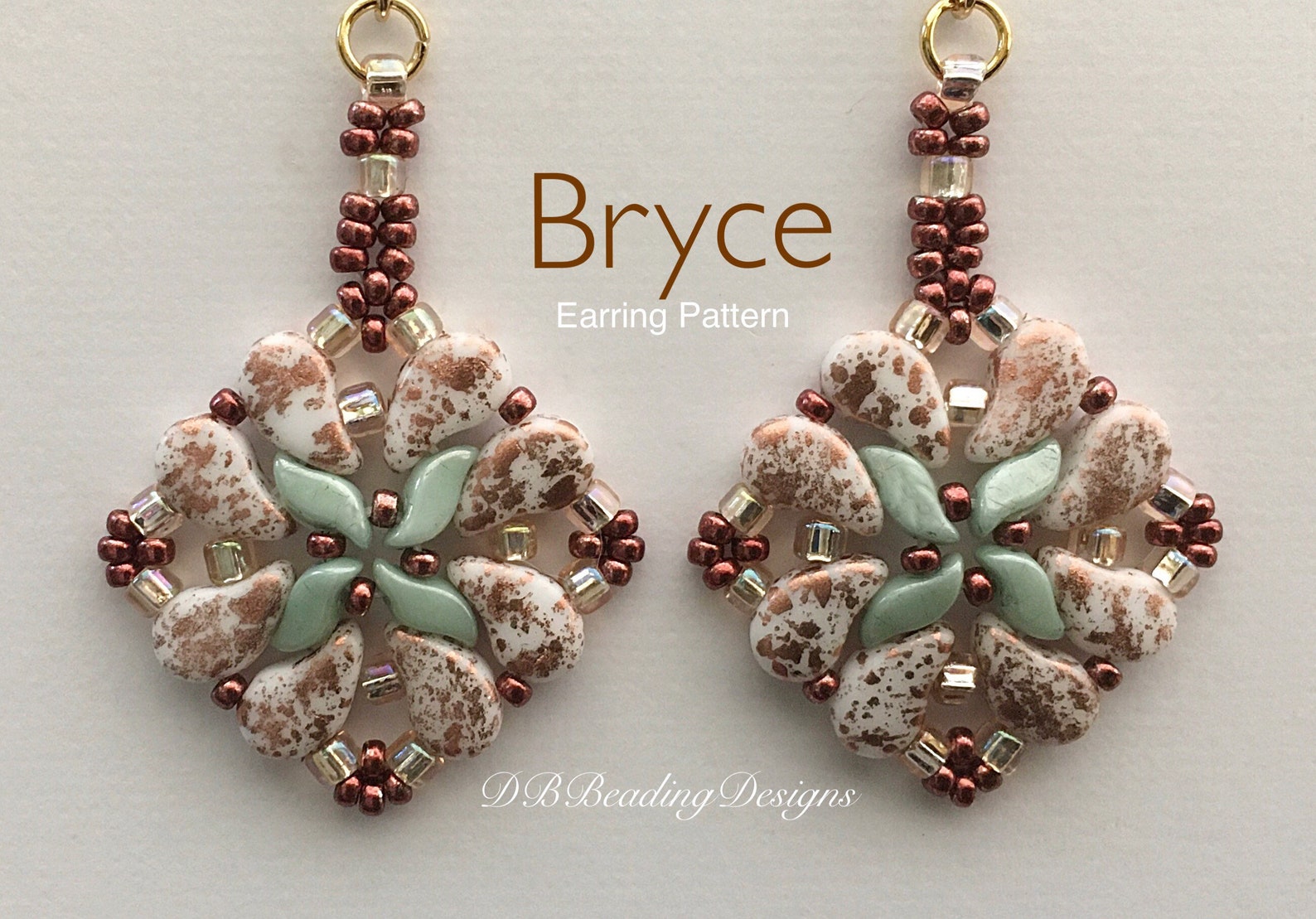 Bryce Beaded Earrings Pattern, Dbbeadingdesigns, PDF, Beading Tutorial ...