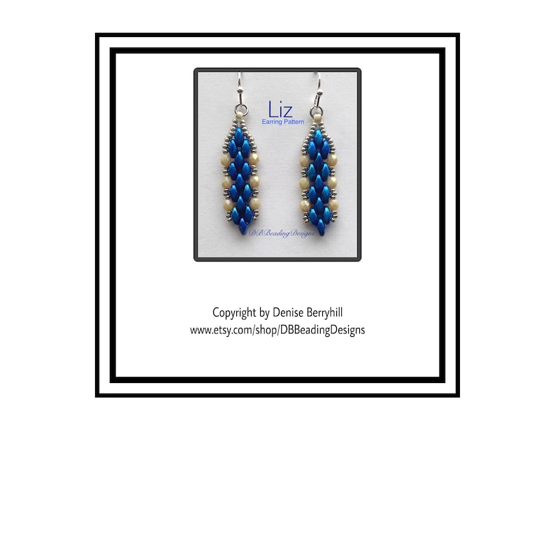 Liz Beaded Earring Pattern, Dbbeadingdesigns, Instant PDF, Beading ...