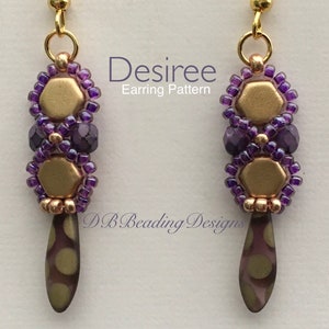 Desiree Beaded Earrings Pattern, Dbbeadingdesigns, PDF, Beading ...