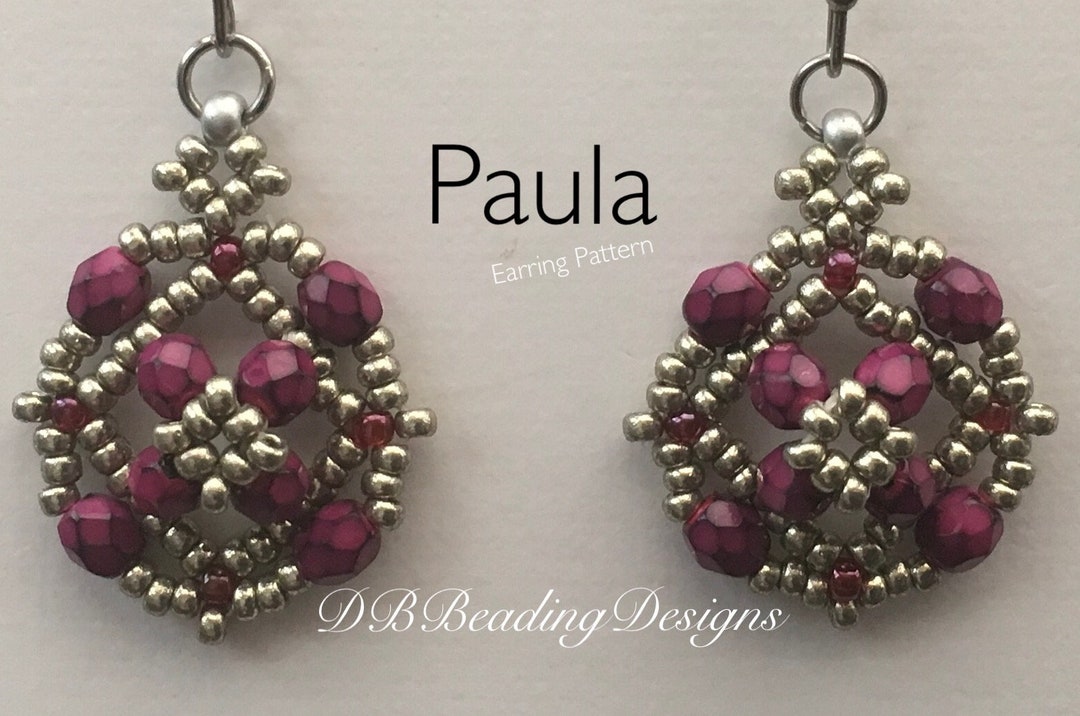 Paula Beaded Earrings Pattern, PDF, BEADING TUTORIAL - Etsy