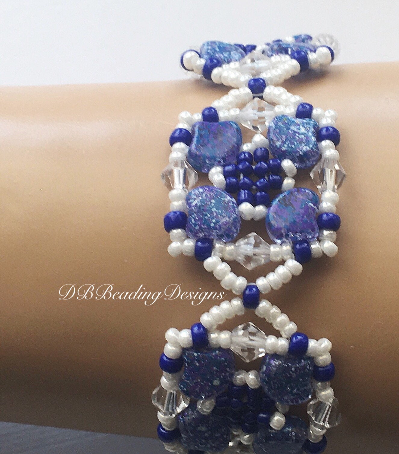 Crystal Beaded Bracelet and Earring Pattern, PDF, Beading Tutorial ...