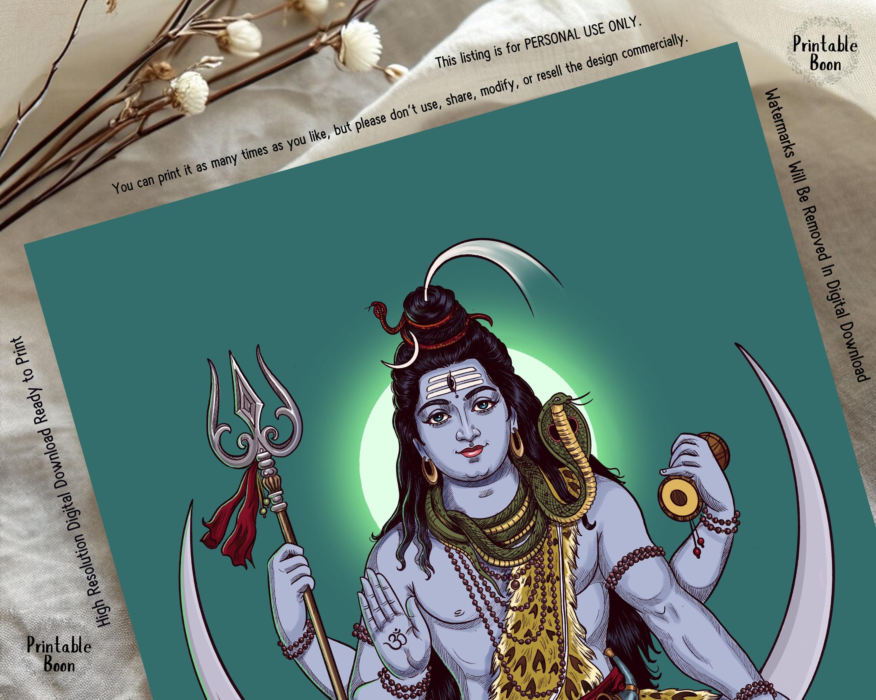 Shiva as Guru Poster, Lord Siva Poster, Shiva, Siva Poster, Vintage ...