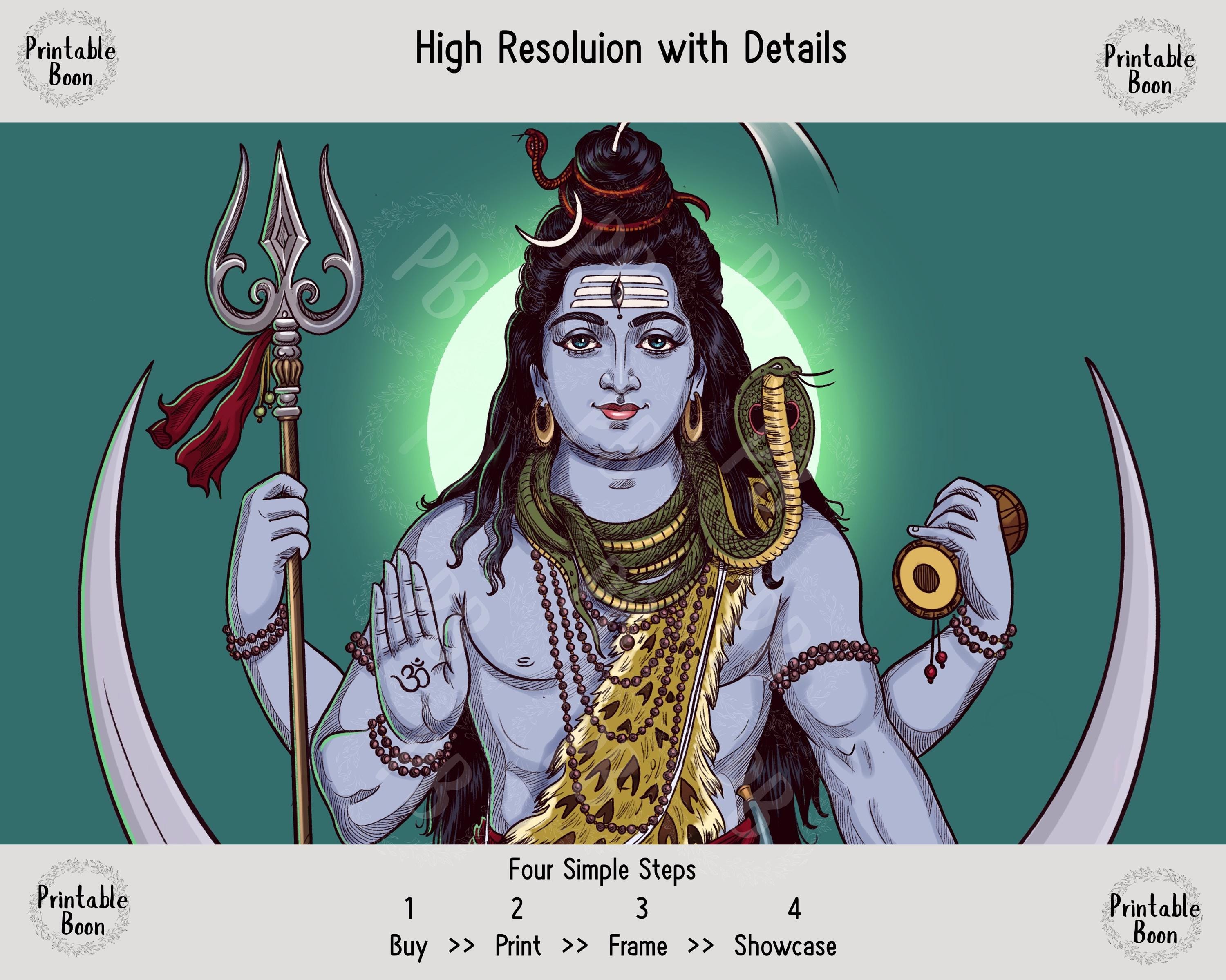 Shiva as Guru Poster, Lord Siva Poster, Shiva, Siva Poster, Vintage ...