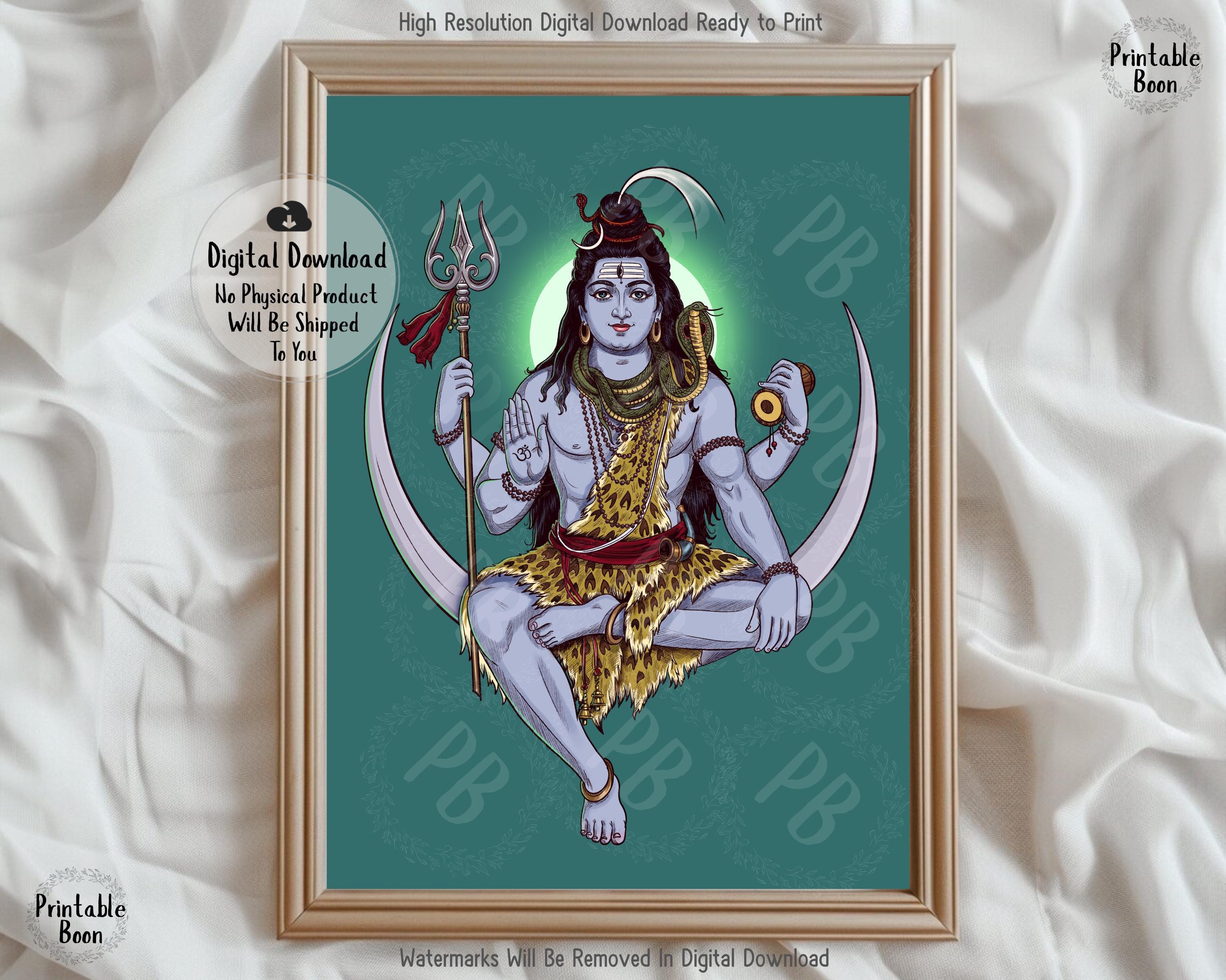 Shiva as Guru Poster, Lord Siva Poster, Shiva, Siva Poster, Vintage ...