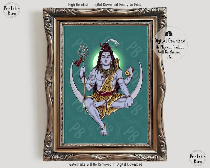 Shiva as Guru Poster, Lord Siva Poster, Shiva, Siva Poster, Vintage ...
