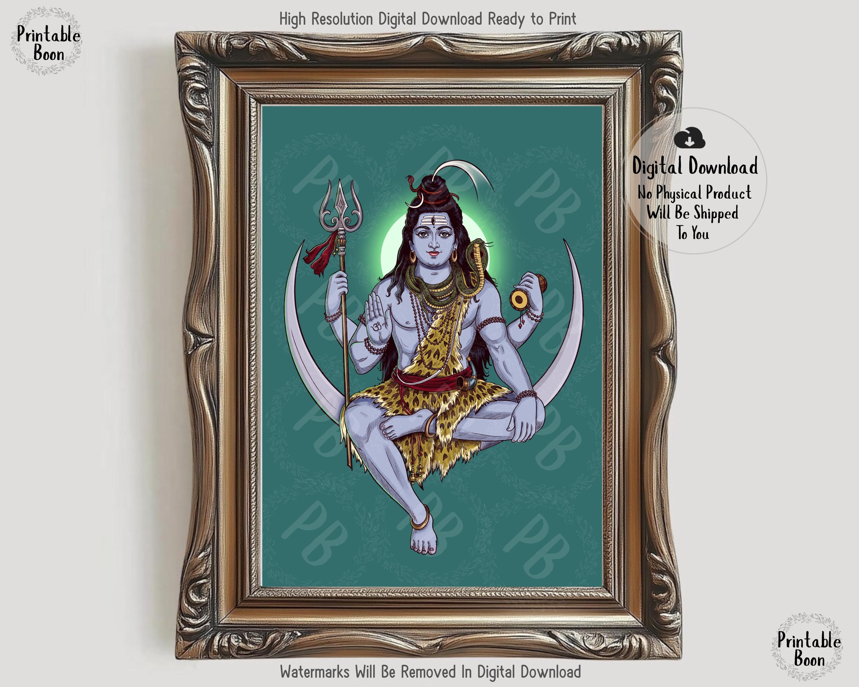 Shiva as Guru Poster, Lord Siva Poster, Shiva, Siva Poster, Vintage ...