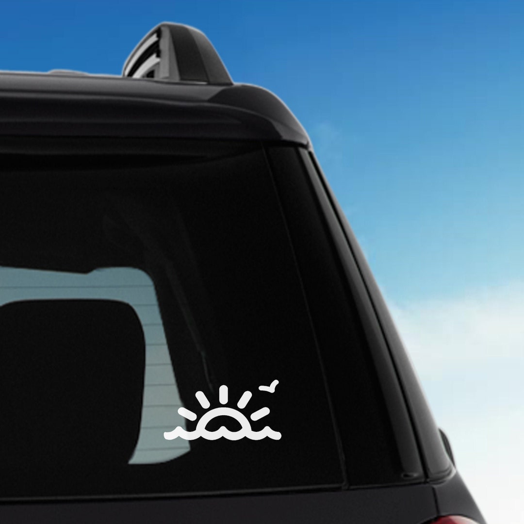 Beach Sticker, Beach Decal, Wave Sticker, Wave Decal, Sunset Decal ...
