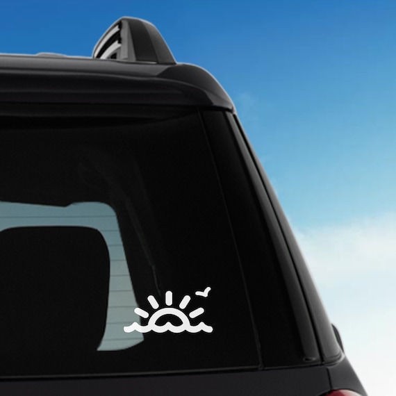 Beach Sticker Beach Decal Wave Sticker Wave Decal Sunset - Etsy