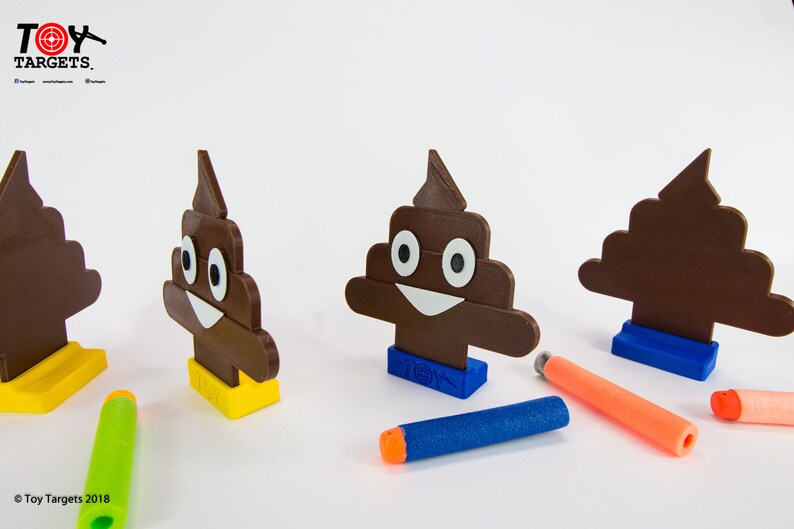 Poo Target for Use With Foam Dart Guns, Airsoft Target, Rubber Band Gun ...